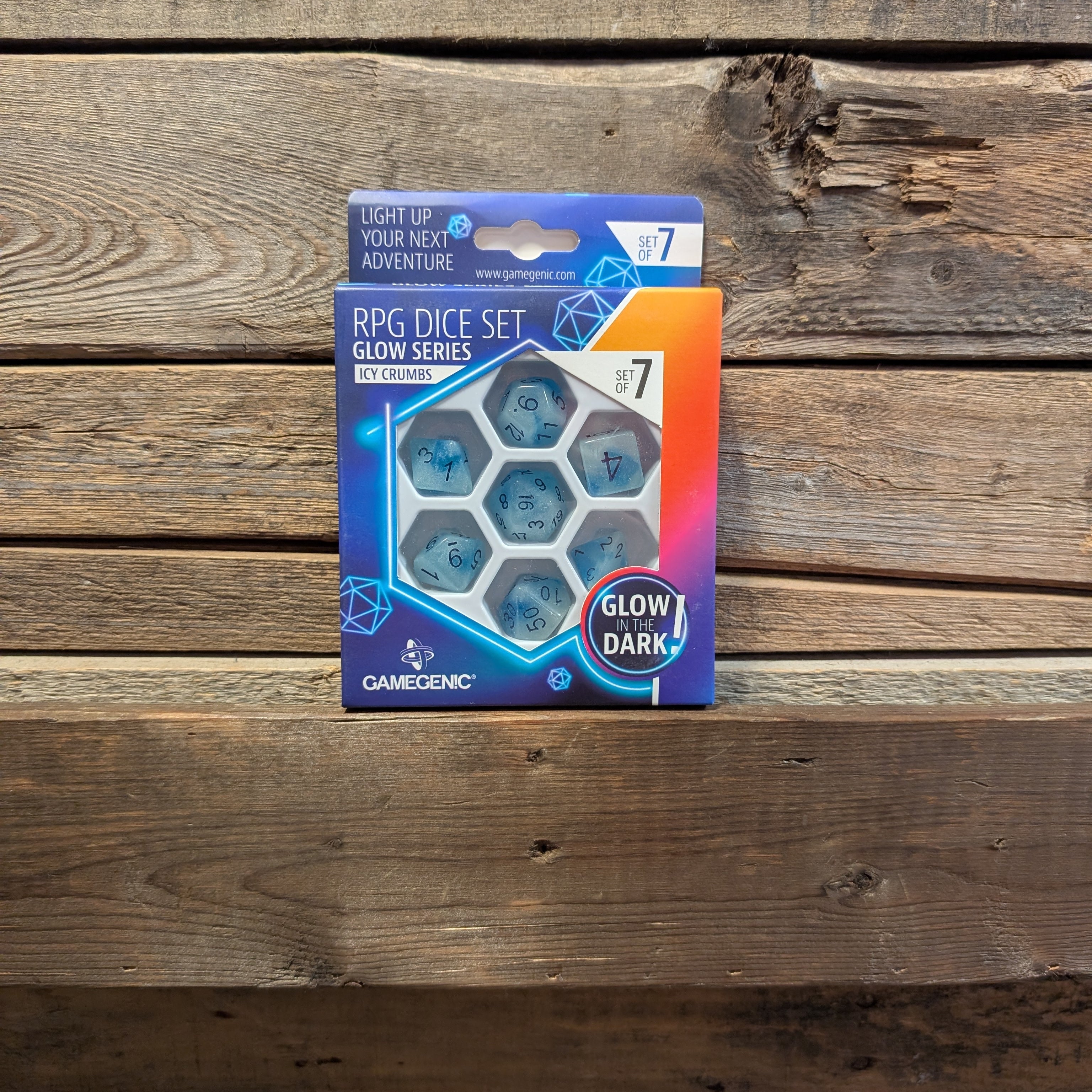 GLOW Series Icy Crumbs RPG Dice Set | Made by Gamegenic | Shop ...